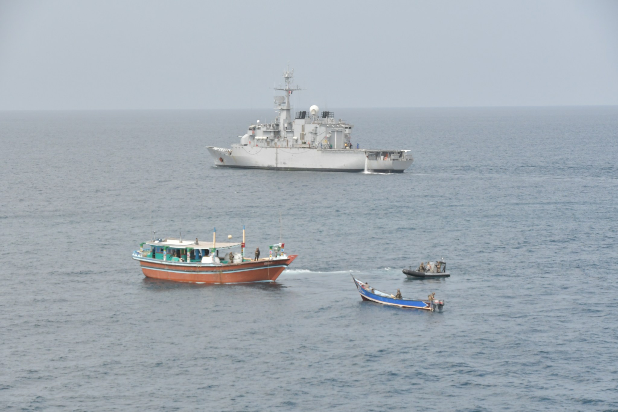 French Navy operating under Saudi-led Combined Task Force 150 Interdict ...